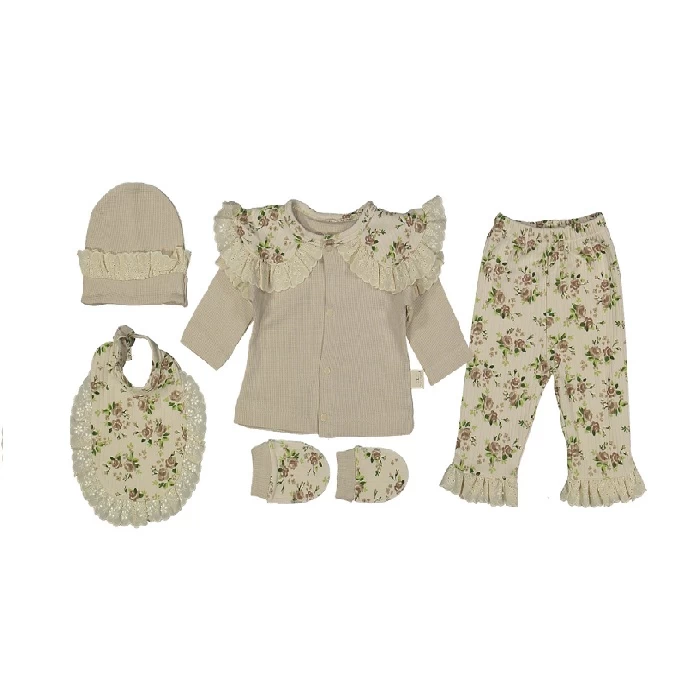 Bebi set bež 240382 - pamučni bebi set bež