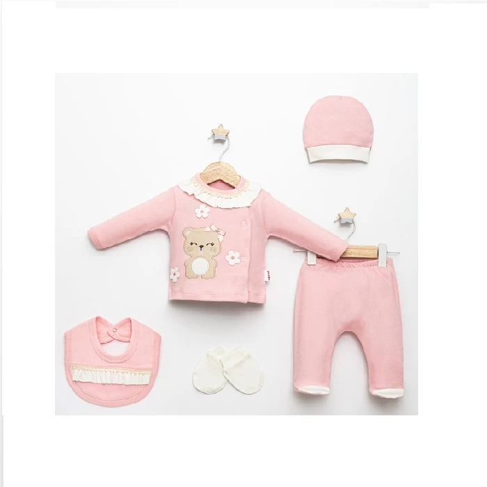 Bebi set peach 3537384 - pamučni set za novorođenče