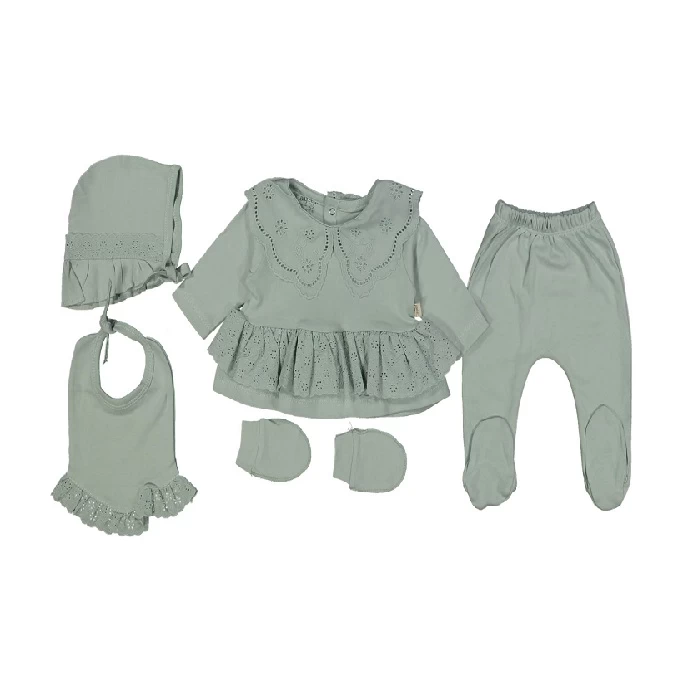 Bebi set zeleni 244157 - bebi set pamučni