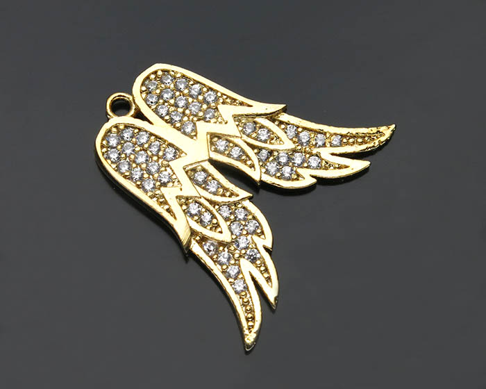 FAN07-Privezak 014(G) Gold Color – Angel Wing (kom)