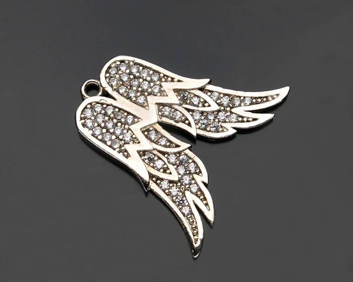 FAN07-Privezak 014(S) Silver Color – Angel Wing (kom)