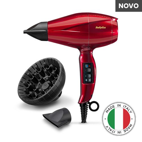 Babyliss 6740DE Fen za kosu Bellissimo 2400W Ionic sa difuzorom crveni