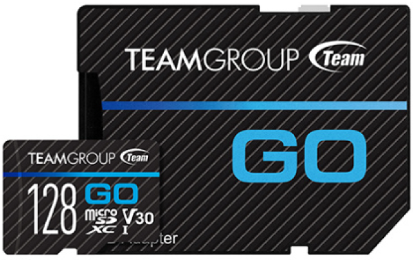 TeamGroup MICRO SDHC/SDXC 128GB GO UHS-I U3 V30, 90/50MB/s +SD Adapter TGUSDX128GU303