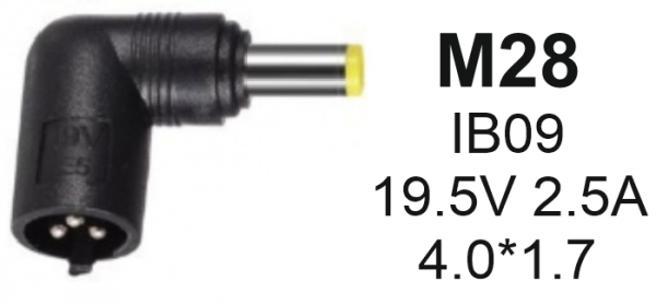 NPC-IB09 (M28) GEMBIRD KONEKTOR ZA PUNJAC 45W-19.5V-2.25A, 4.0×1.7MM