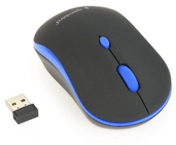 MUSW-4B-03-B GEMBIRD BEZICNI MIS 2,4GHZ OPTICKI USB 800-1600DPI BLACK/BLUE 103MM