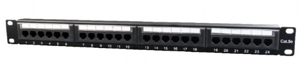 NPP-C524CM-001 GEMBIRD CAT.5E 24 PORT PATCH PANEL WITH REAR CABLE MANAGEMENT