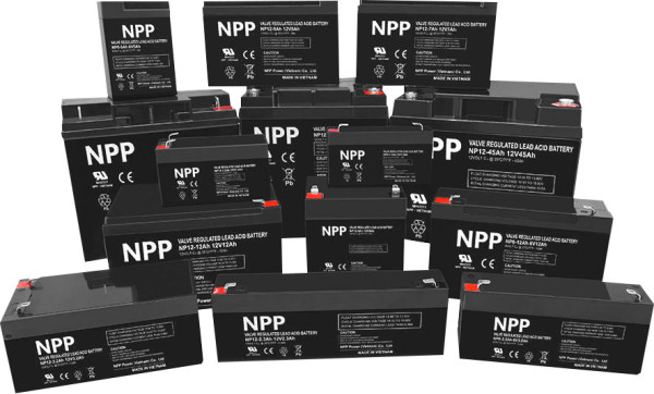 NPP NP12V-7.5AH, AGM BATTERY, C20=7.5AH, T1, 151X65X94X100, 2,07KG, BLACK