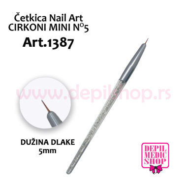 Četkica za NailArt cirkoni MINI No5 Art.1387