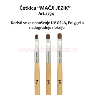 Četkica za gel MAČJI JEZIK No6 Art.2794