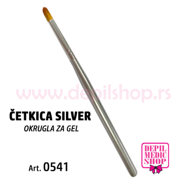 Četkica okrugla za gel SILVER Art.0541