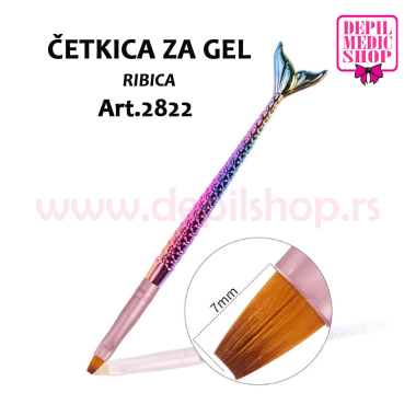 Četkica ravna za gel RIBICA Art.2822