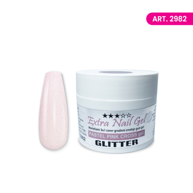 PASTEL PINK GEL ENG CROSS GLITTER 50 ml. art.2982