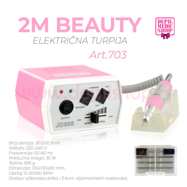 Električna turpija 2M Beauty JD300 art 703