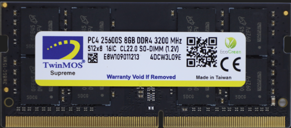 RAM SODIMM DDR4 8GB 3200MHZ TWINMOS MDD48GB3200N