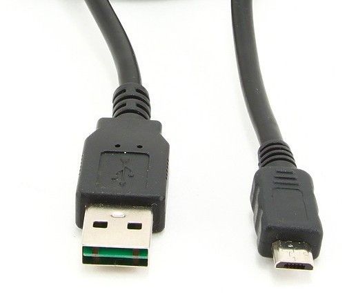 CC-MUSB2D-1M GEMBIRD DOUBLE-SIDED USB 2.0 AM TO MICRO-USB CABLE, BLACK, 1 M