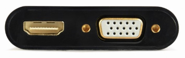 A-VGA-HDMI-02 GEMBIRD VGA TO HDMI + VGA ADAPTER CABLE, 0.15 M, BLACK