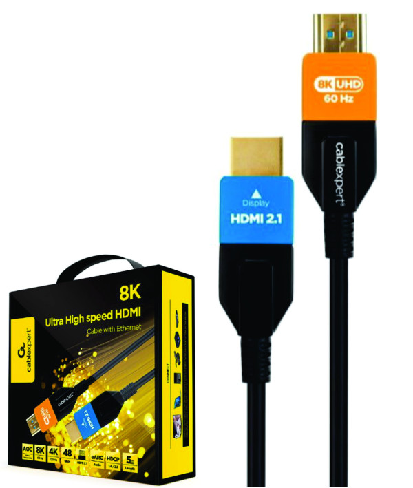 CC-HDMI8K-AOC-5M GEMBIRD ACTIVE OPTICAL (AOC) ULTRA HIGH SPEED HDMI 2.1 8K UHD WITH ETHERNET 5M