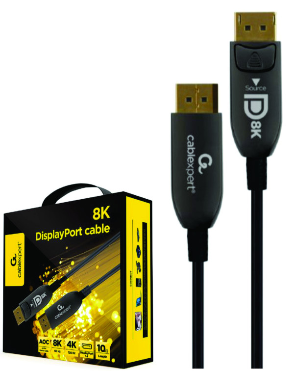 CC-DP8K-AOC-10M GEMBIRD ACTIVE OPTICAL CABLES (AOC) DISPLAYPORT V.1.4 (8K@60HZ/4K@120HZ) 10M