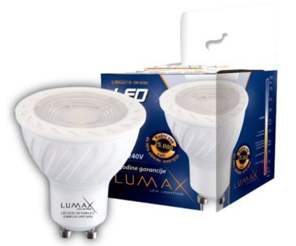 LED SIJALICA LUMAX GU10 LUMGU10-5W 3000K TOPLO BELA