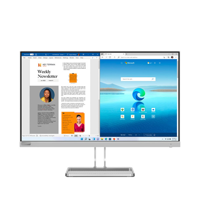 Monitor Lenovo L27i-40 27"/IPS/1920x1080/100Hz/4ms/VGA,2xHDMI/FreeSync/zvučnici/siva