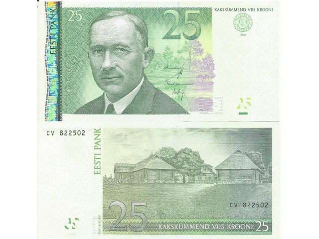 Estonija 25 krooni 2007. UNC