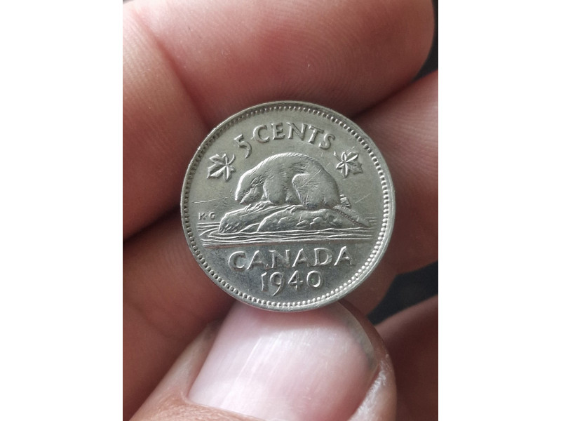 Kanada 5 Cents 1940 aUNC