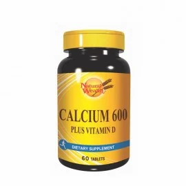 Natural Wealth Kalcijum 600 + vitamin D 60 tableta