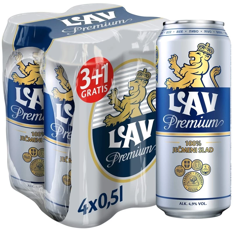 Lav Pivo Premium 50cl 3+1 Limenka