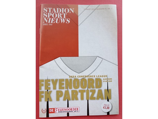 Program Fejenord-Partizan 17.3.2022