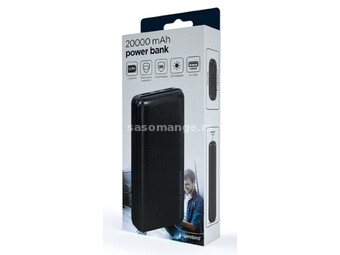 PB20-02 Gembird Power bank 20000mAh 2xUSB, LED