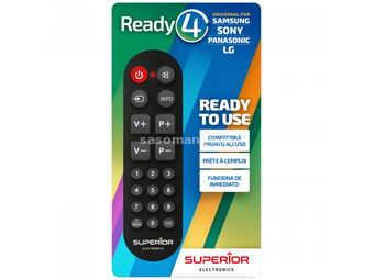 Superior Daljinski upravljač za LG/Sam./Sony/Pan. smart TV prijemnike - RC Ready4