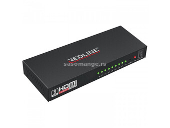 REDLINE HDMI razdelnik, 1 ulaz - 8 izlaza - HS-8000