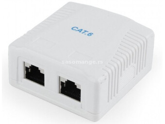 NCAC-2F6-01 Gembird CAT6 FTP 2-port surface mount box