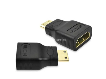 E-GREEN Adapter Mini HDMI (M) - HDMI (F) crni