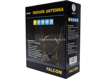 Falcom Antena sobna sa pojačalom, UHF/VHF, crna - ANT-207