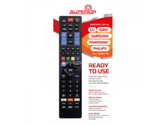 Superior Daljinski upravljač za LG/Samsung/Sony/Panasonic/Philips - Ready5 Smart Extended