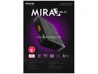 Amiko Prijemnik satelitski, DVB-S/S2, Full HD, USB, WiFi - MIRA3 WIFI