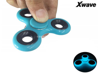 Spinner triangle svetleći u mraku Blue