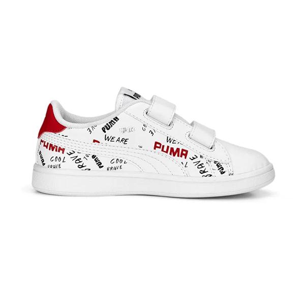 Puma - Bele dečije patike SMASH V2 BRAND LOVE