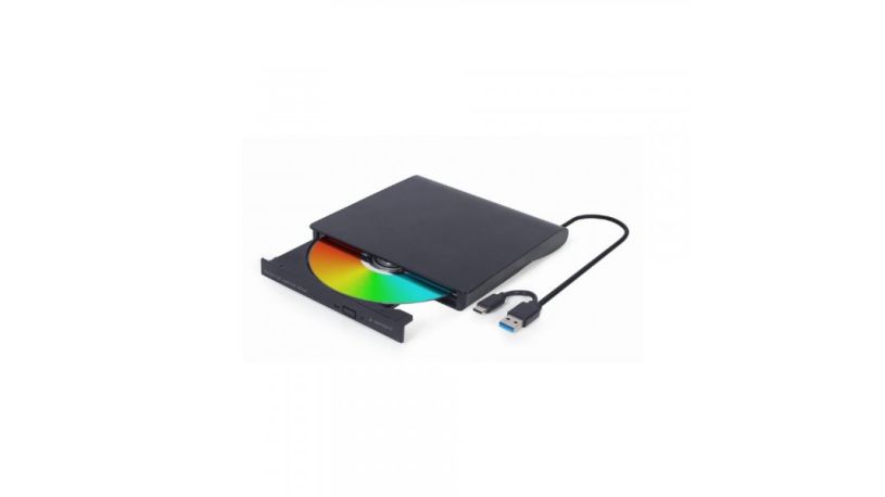 Gembird EKSTERNI USB DVD drive DVD-USB-03 USB+USB-C Black 8504