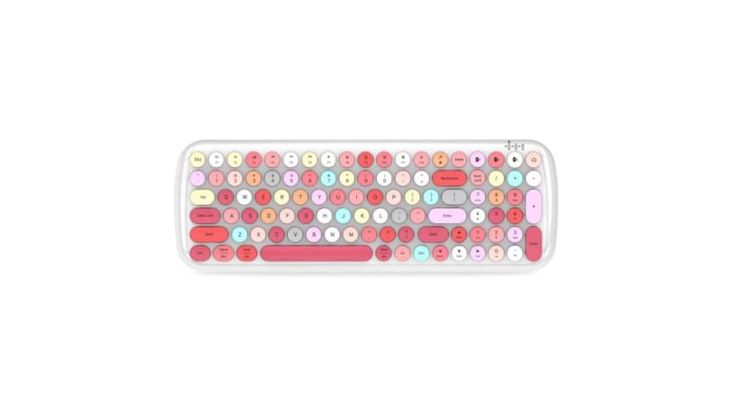 Moffii BT WL RETRO TASTATURA U PINK/BELOJ boji (SK-646BTPKWH)