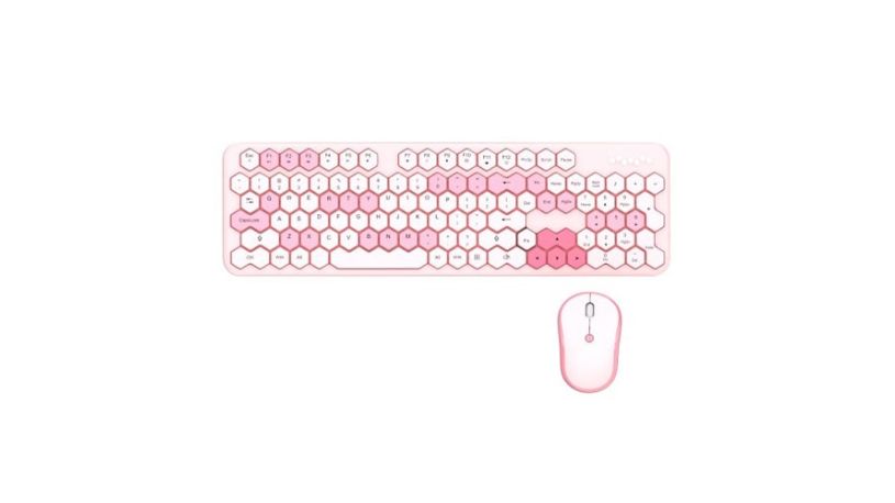 Moffii WL HONEY COMB TASTATURA I MIŠ U PINK boji (SMK-649M5AGPK)