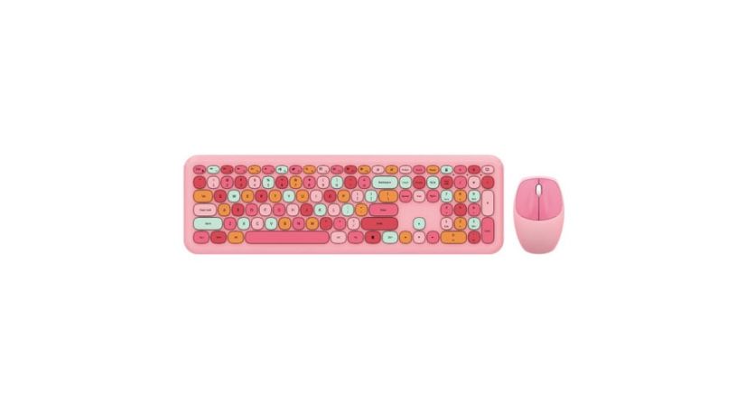 Moffii WL RETRO TASTATURA I MIŠ U PINK boji (SMK-666395AGPK)