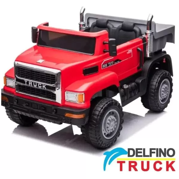 Kamion kiper na akumulator za decu Delfino Truck 4×4 Crveni (DEL-6199-R)