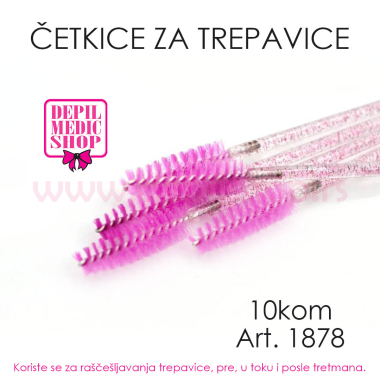 Silk Maskara četkica ROZE CIRKONI 10kom Art.1878