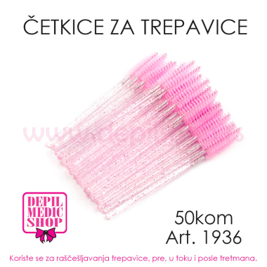 Silk Maskara četkica ROZE CIRKONI 50kom Art.1936