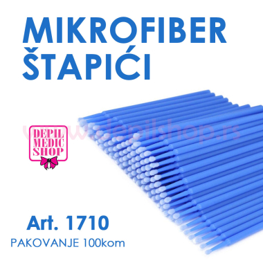 Mikrofiber štapići PLAVI za trepavice 100/1 art.1710