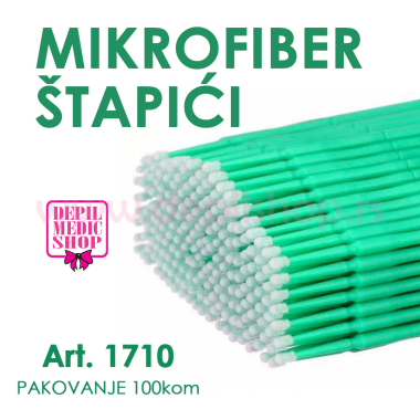 Mikrofiber štapići ZELENI za trepavice 100/1 art.1710