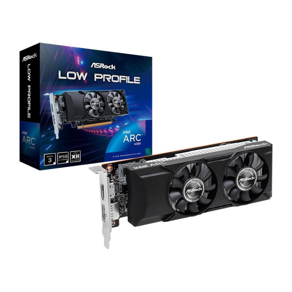 SVGA Asrock ARC A380 LP 6GB GDDR6, A380 LP 6G90-GA46ZZ-00UANF