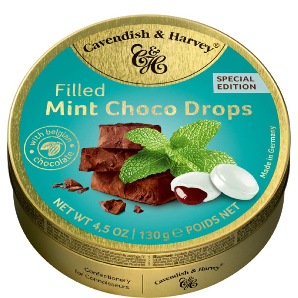 Cavendish& Harvey Filled Mint Choco Drops 175gr